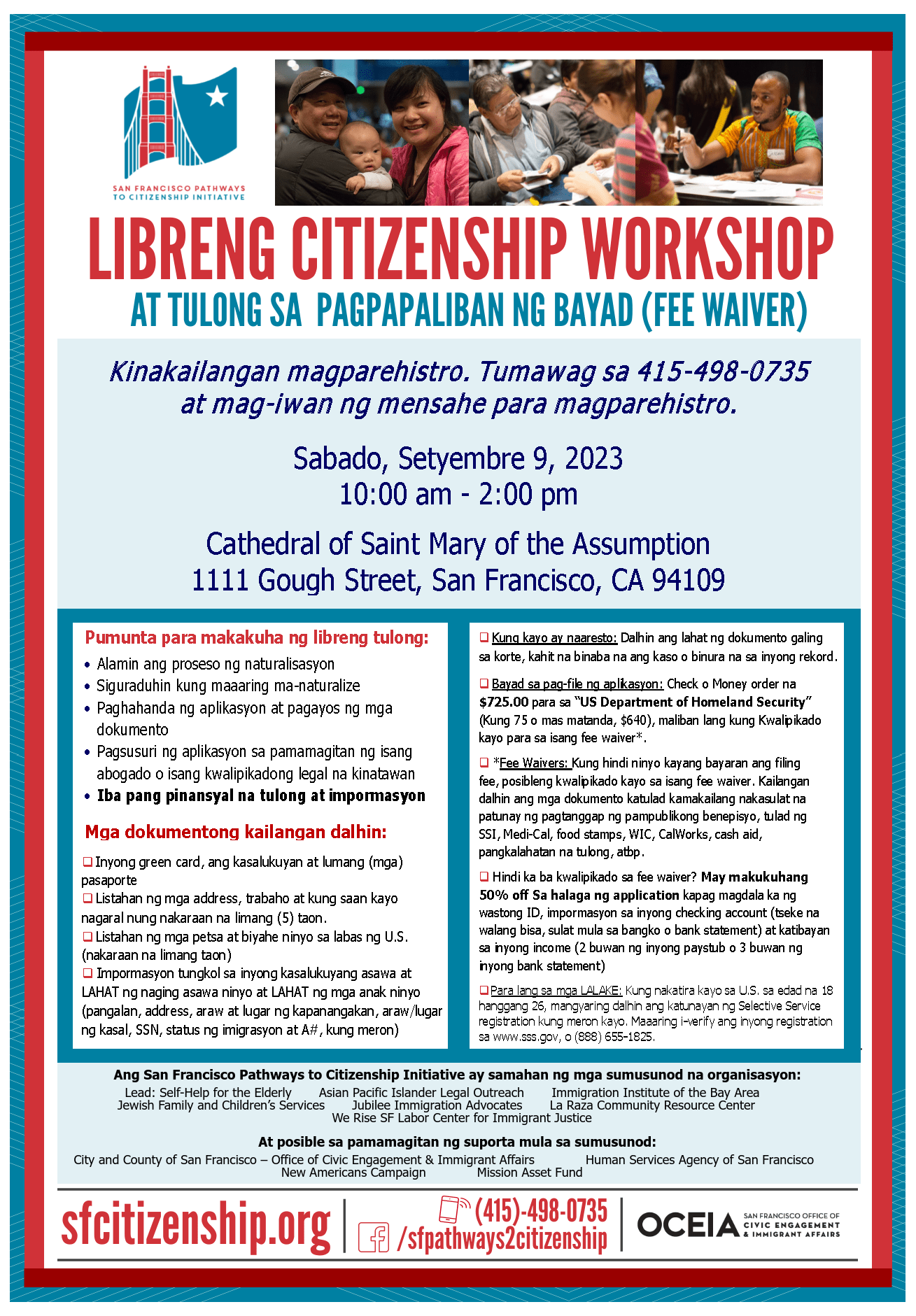 US Citizenship Workshop (Free) - API Legal Outreach